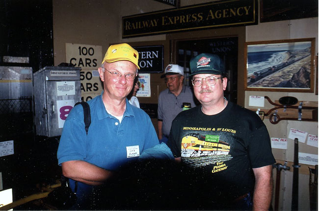 Chris Burger and Illinois Division engineer Rex Hauser at the Spooner ...